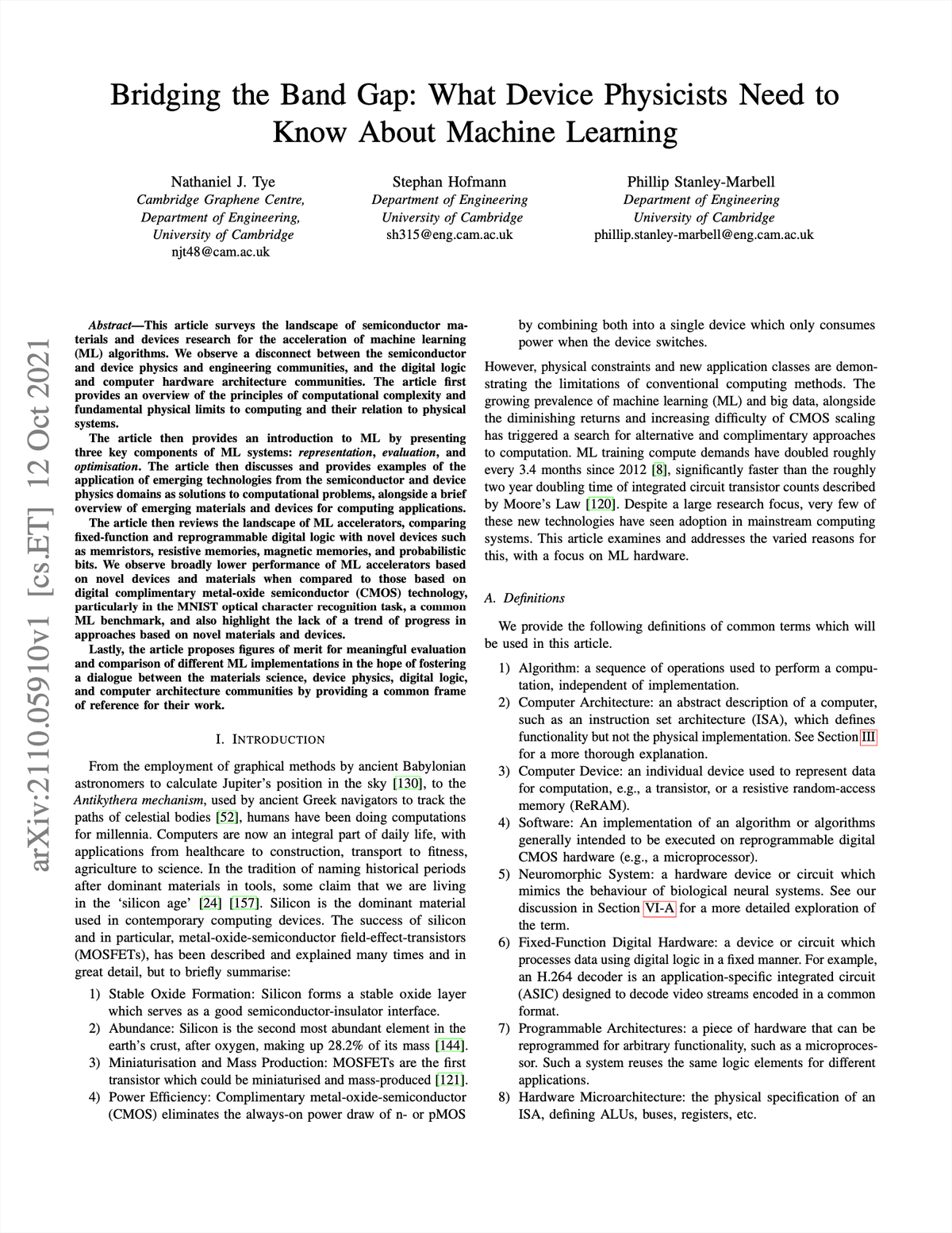 Bridging the Band Gap: What Device Physicists Need to Know About ...